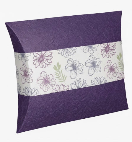Biodegradable Paper Water Burial Urn -Textured Deep Purple with Floral ...