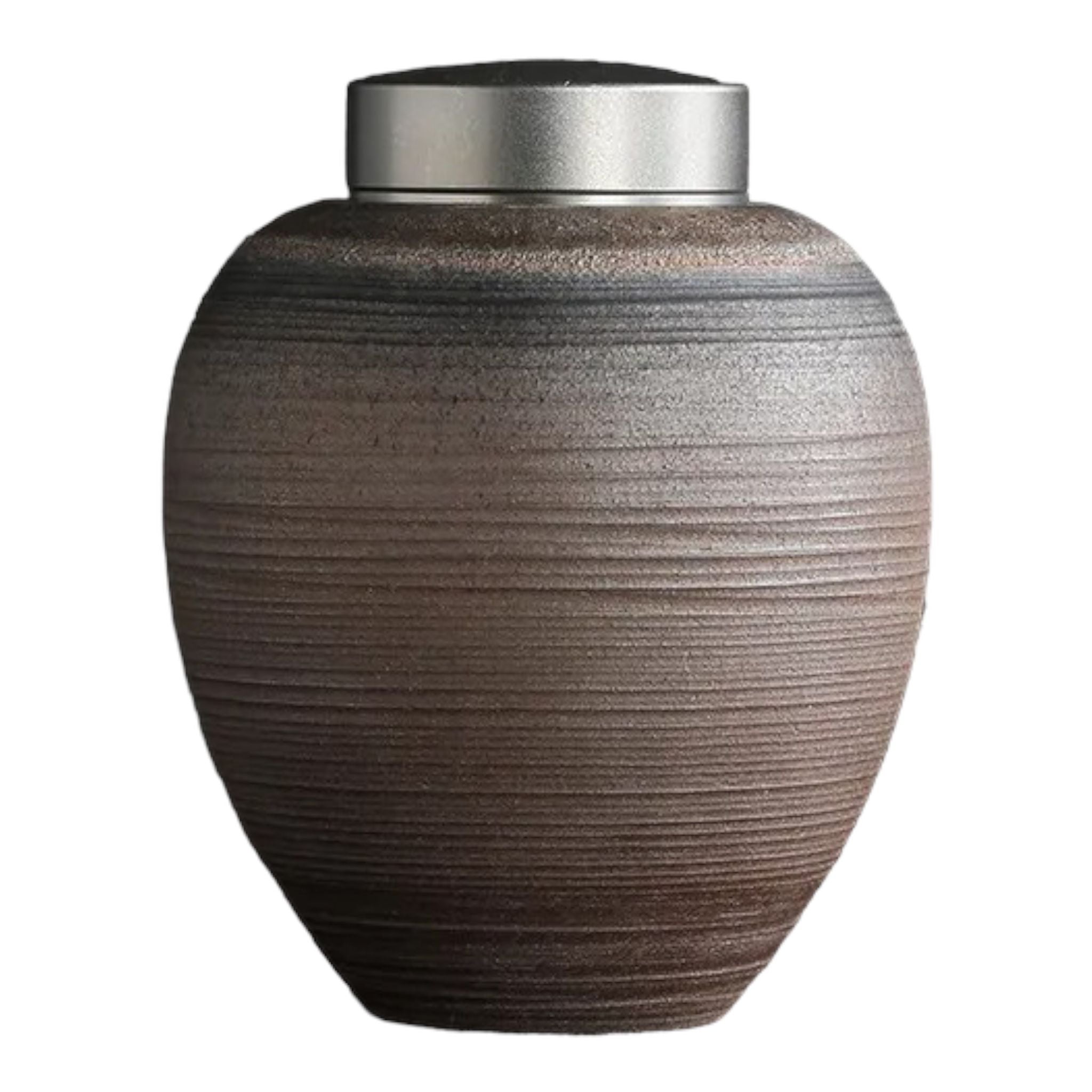 Radiant Circular Ceramic & Stainless Steel Memorial Urn – Urn Centre ...